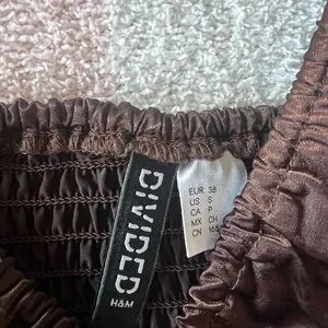 H&M | Dresses | Hm Divided Brown Satin Dress | Poshmark
